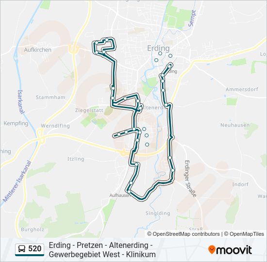 520 Route: Schedules, Stops & Maps - Erding (Updated)