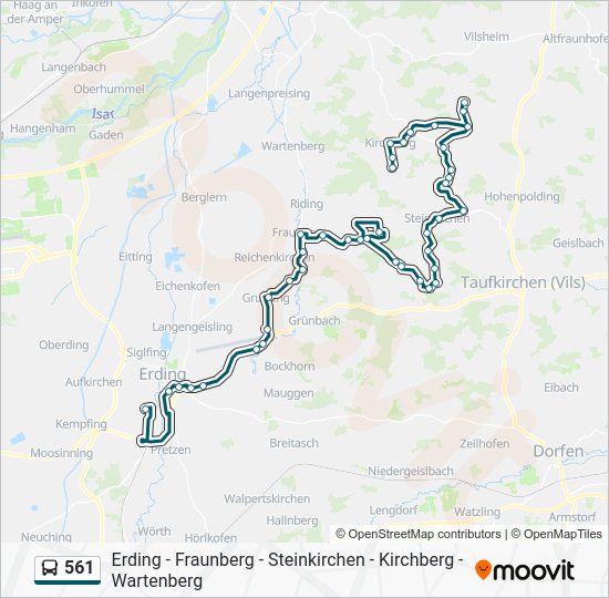 561 Route: Fahrpläne, Haltestellen & Karten - Baustarring (Aktualisiert)