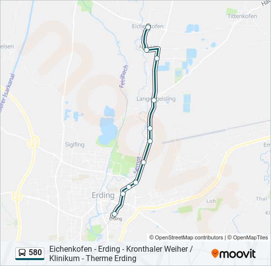 580 Route: Schedules, Stops & Maps - Erding (Updated)