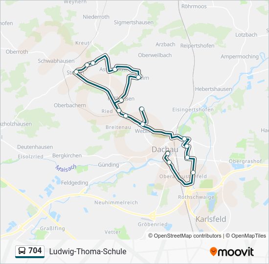 704 Route: Schedules, Stops & Maps - Ludwig-Thoma-Schule (Updated)
