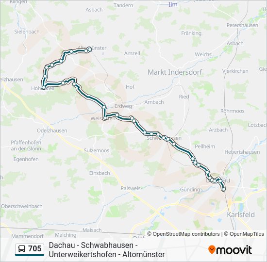 705 Route: Fahrpläne, Haltestellen & Karten - Altomünster (Aktualisiert)