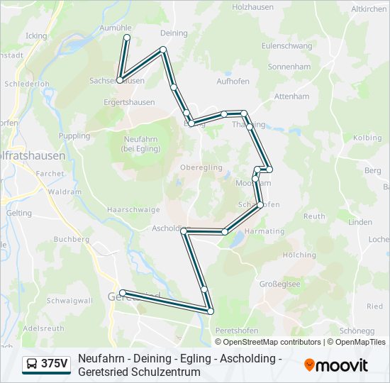 375v Route: Schedules, Stops & Maps - Geretsried, Schulzentrum (Updated)