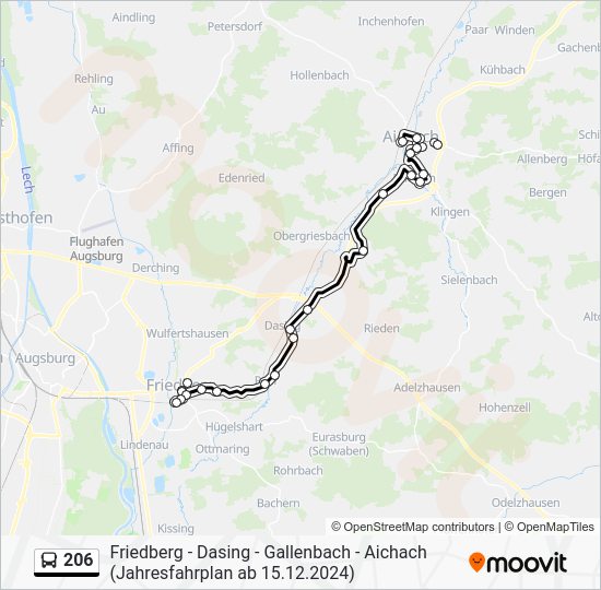 206 Route: Schedules, Stops & Maps - Friedberg, Bahnhof (Updated)