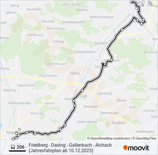 206 Route: Schedules, Stops & Maps - Friedberg, Bahnhof (Updated)