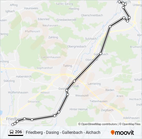206 Route: Schedules, Stops & Maps - Friedberg, Bahnhof (Updated)