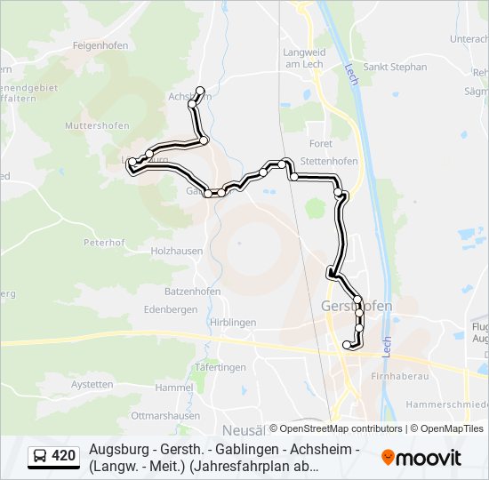 420 Route: Schedules, Stops & Maps - Gersthofen, Schulzentrum (Updated)