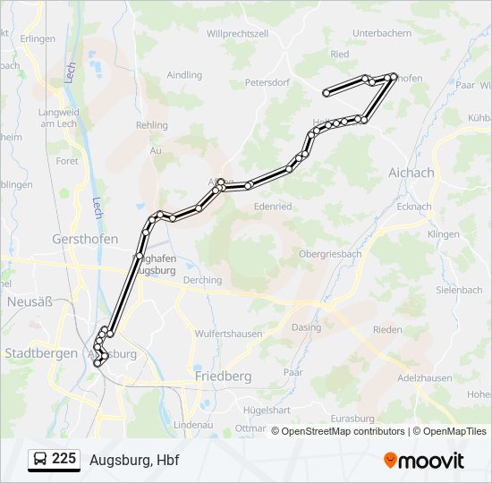 225 Route: Schedules, Stops & Maps - Augsburg, Hbf (Updated)