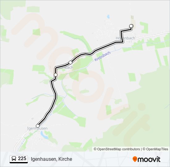 225 Route: Schedules, Stops & Maps - Igenhausen, Kirche (Updated)