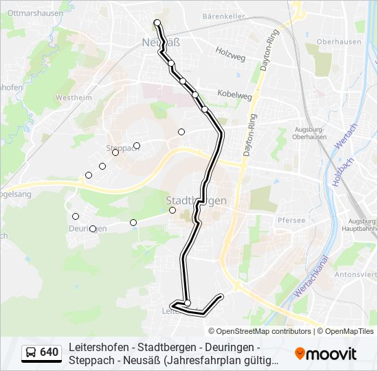 640 Route: Schedules, Stops & Maps - Neusäß, Schulzentrum (Updated)