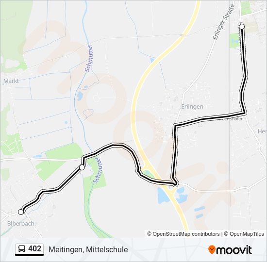 402 Route: Schedules, Stops & Maps - Meitingen, Mittelschule (Updated)