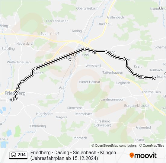 204 Route: Schedules, Stops & Maps - Friedberg, Bahnhof (Updated)