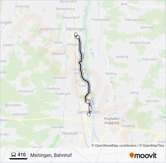 410 Route: Schedules, Stops & Maps - Meitingen, Bahnhof (Updated)