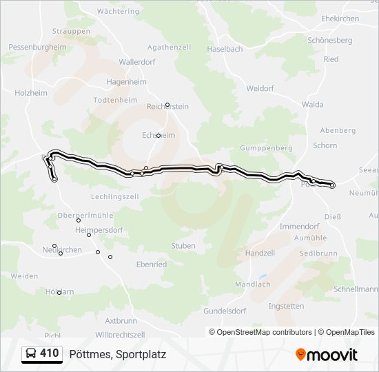 410 Route: Schedules, Stops & Maps - Pöttmes, Sportplatz (Updated)