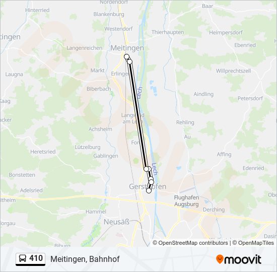 410 Route: Schedules, Stops & Maps - Meitingen, Bahnhof (Updated)