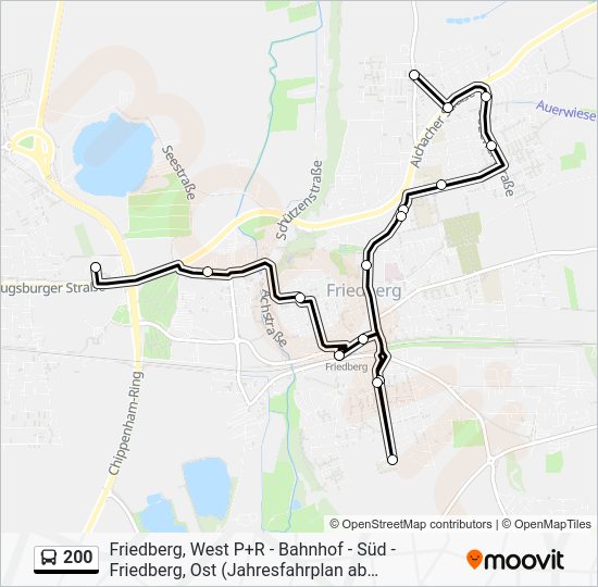 200 Route: Schedules, Stops & Maps - Friedberg, West P+R (Updated)