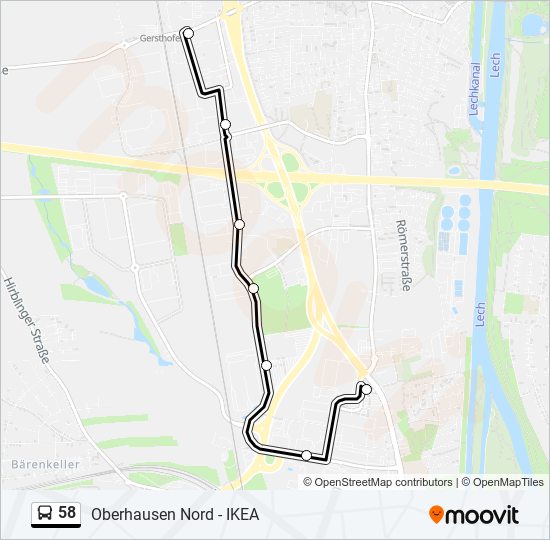 58 Route: Schedules, Stops & Maps - Gersthofen, Bahnhof (Updated)