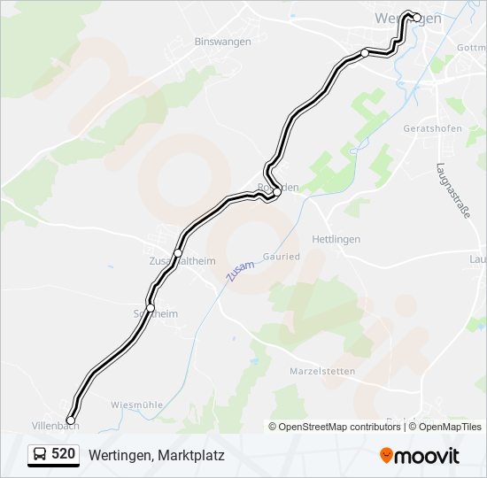 520 Route: Schedules, Stops & Maps - Wertingen, Marktplatz (Updated)