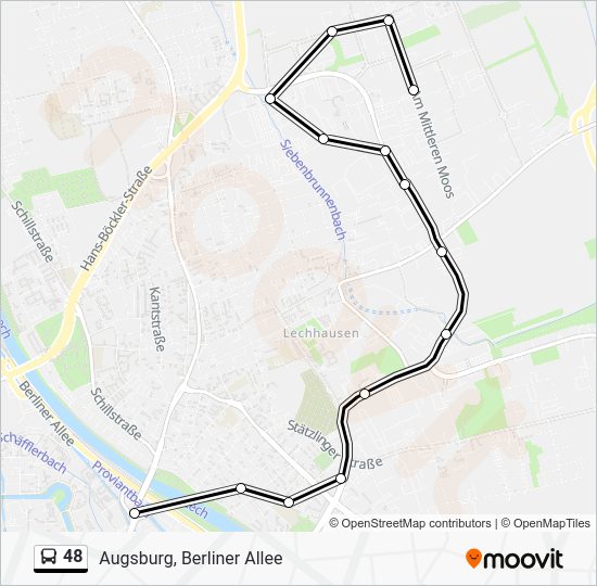 48 Route: Schedules, Stops & Maps - Augsburg, Berliner Allee (Updated)
