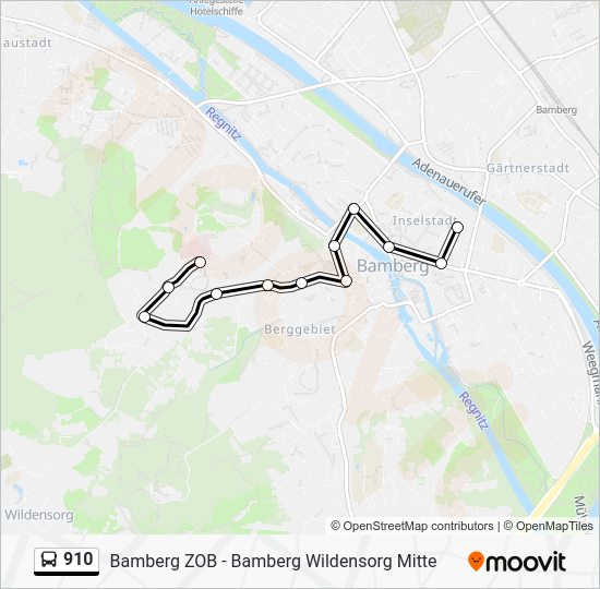 910 Route: Schedules, Stops & Maps - Bamberg Klinikum Michelsberg (Updated)