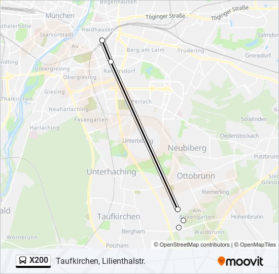 x200 Route: Schedules, Stops & Maps - Taufkirchen, Lilienthalstr. (Updated)