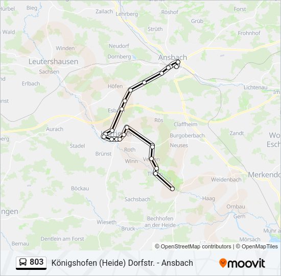 803 Route: Schedules, Stops & Maps - Weidendorf (B. Bechhofen) (Updated)