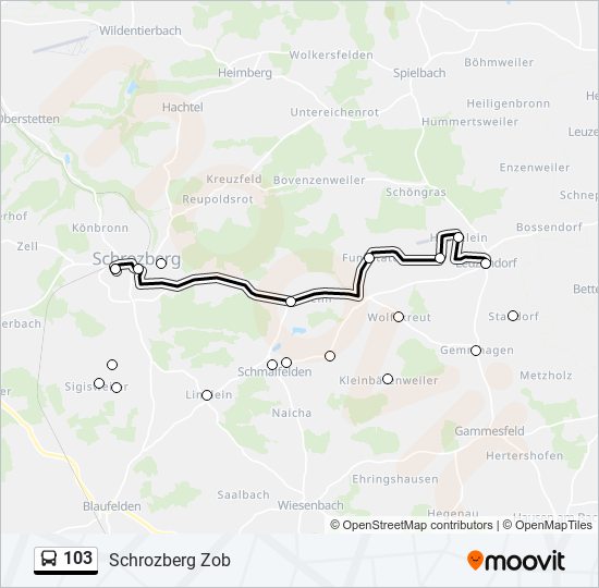 103 Route: Schedules, Stops & Maps - Schrozberg Zob (Updated)