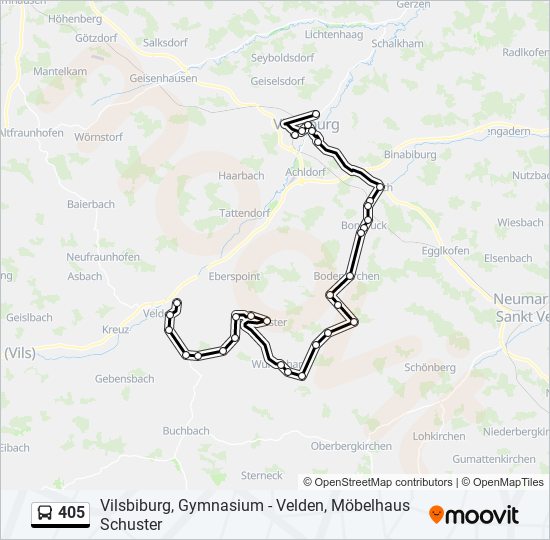 405 Route: Schedules, Stops & Maps - Velden, Brauerstraße (Updated)
