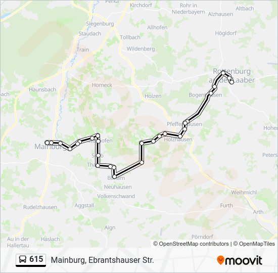 615 Route: Schedules, Stops & Maps - Mainburg, Ebrantshauser Str. (Updated)
