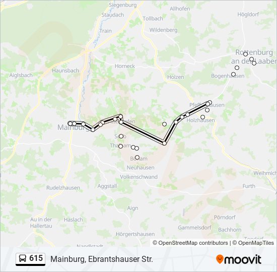 615 Route: Schedules, Stops & Maps - Mainburg, Schulzentrum (Updated)