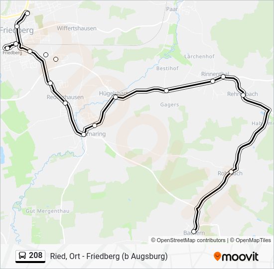 208 Route: Schedules, Stops & Maps - Bachern, Kissinger Straße (Updated)