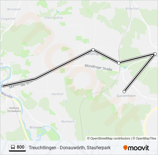 800 Route: Schedules, Stops & Maps - Gunzenheim, Kirche (Updated)