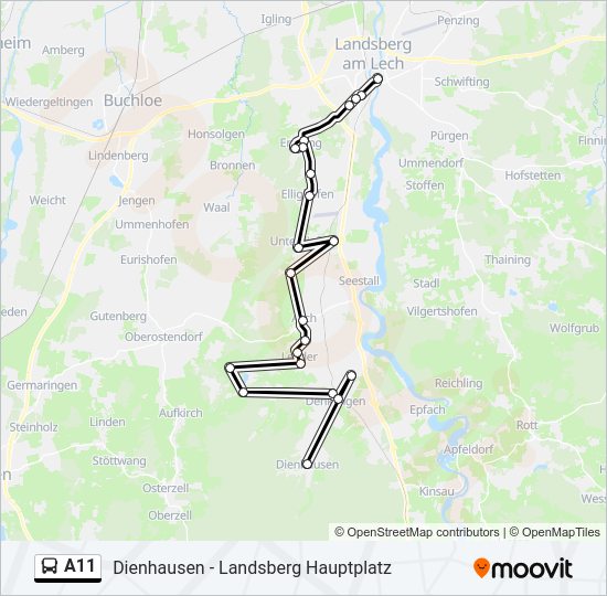 A11 Route: Schedules, Stops & Maps - Landsberg Hauptplatz (Updated)