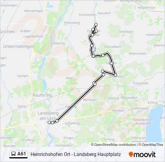 a61 Route: Fahrpläne, Haltestellen & Karten - Heinrichshofen (Aktualisiert)
