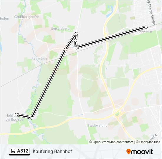 a312 Route: Schedules, Stops & Maps - Kaufering Bahnhof (Updated)