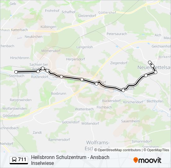 711 Route: Schedules, Stops & Maps - Alberndorf (Updated)