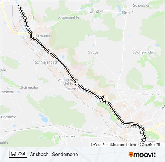 734 Route: Schedules, Stops & Maps - Lehrberg (Updated)