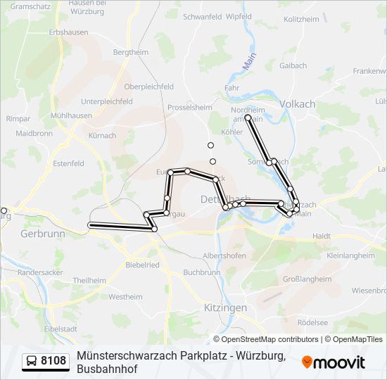 8108 Route: Fahrpläne, Haltestellen & Karten - Nordheim (Aktualisiert)