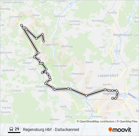 29 Route: Schedules, Stops & Maps - Regensburg Hbf (Updated)
