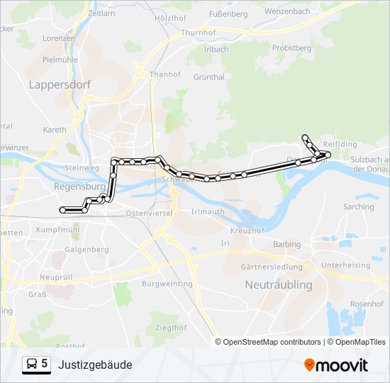 5 Route: Schedules, Stops & Maps - Justizgebäude (Updated)