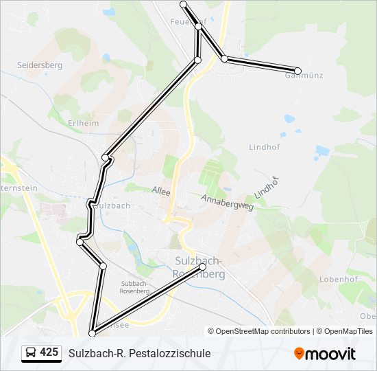 425 Route: Schedules, Stops & Maps - Sulzbach-R. Pestalozzischule (Updated)