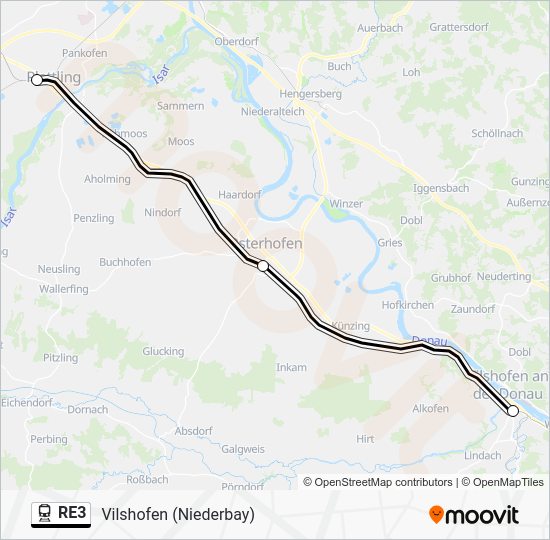 re3 Route: Schedules, Stops & Maps - Vilshofen (Niederbay) (Updated)