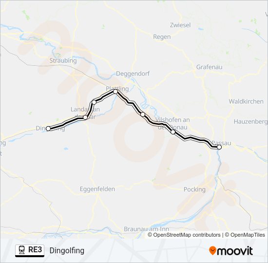 RE3 Route: Schedules, Stops & Maps - Dingolfing (Updated)