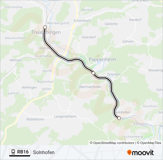 RB16 Route: Schedules, Stops & Maps - Solnhofen (Updated)