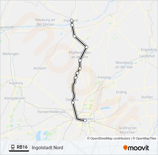 rb16 Route: Schedules, Stops & Maps - Ingolstadt Nord (Updated)
