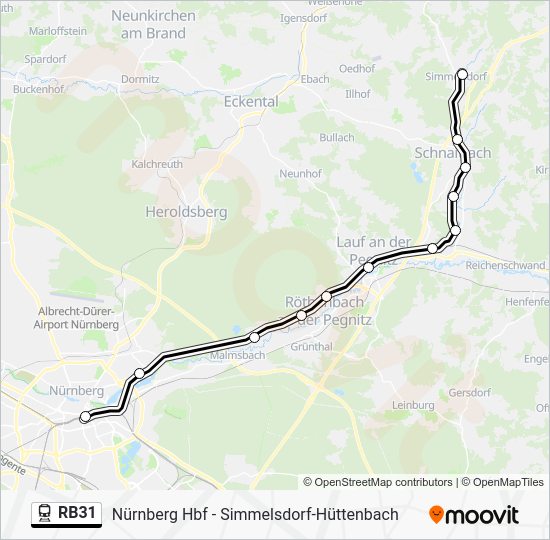 rb31 Route: Schedules, Stops & Maps - Nürnberg Hbf (Updated)