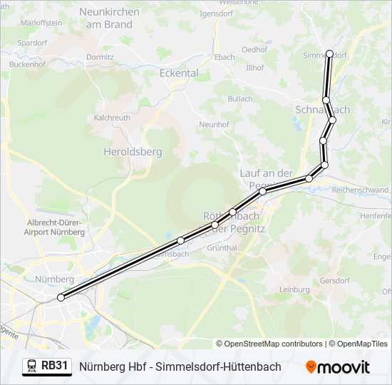 rb31 Route: Schedules, Stops & Maps - Nürnberg Hbf (Updated)