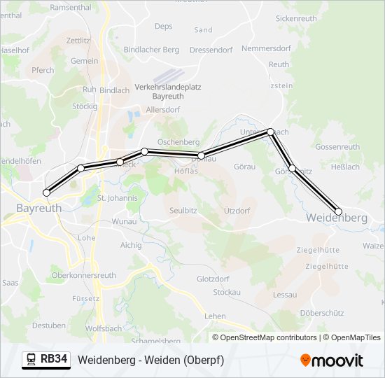 rb34 Route: Schedules, Stops & Maps - Weidenberg (Updated)