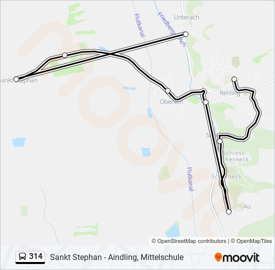 314 Route: Schedules, Stops & Maps - Unterach (Updated)