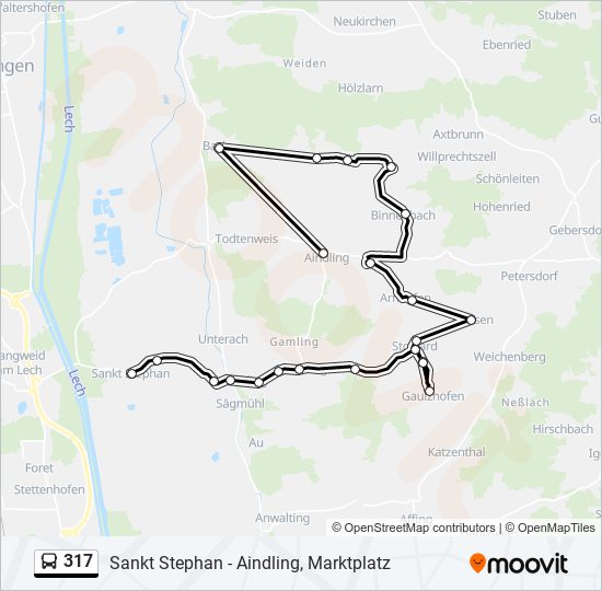 317 Route: Schedules, Stops & Maps - Aindling, Marktplatz (Updated)