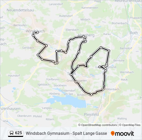625 Route: Schedules, Stops & Maps - Spalt Lange Gasse (Updated)